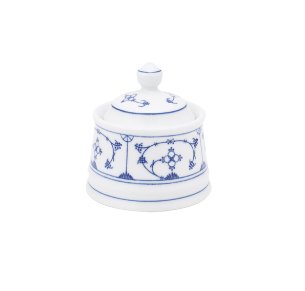 Kahla Markenporzellan Zuckerdose - Triptis-Porzellan-zwiebelmuster--indischblau-winterling-kahla
